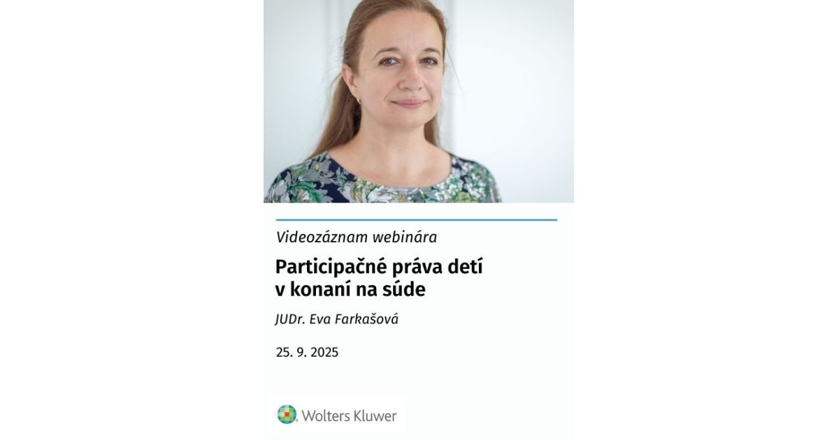 Videozáznam webinára | Participačné práva detí v konaní na ...